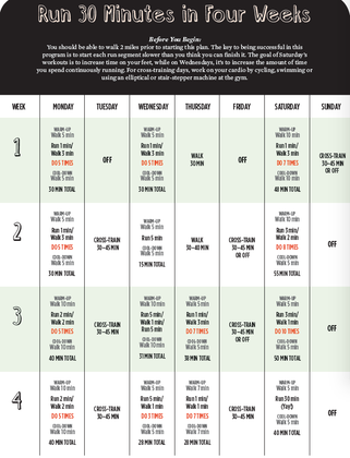 Become A Runner In 4 Weeks With This Training Plan