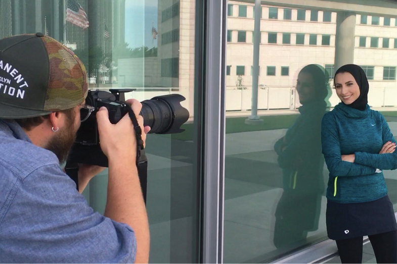 Behind The Scenes Of Our Cover Shoot With Hijabi Runner Rahaf Khatib