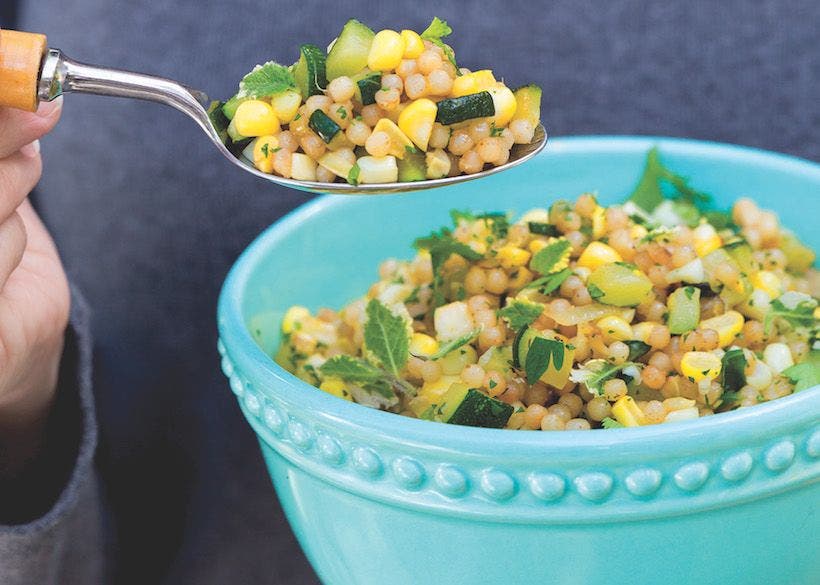 Healthy Zucchini Recipe: Zucchini Corn Salad with Couscous
