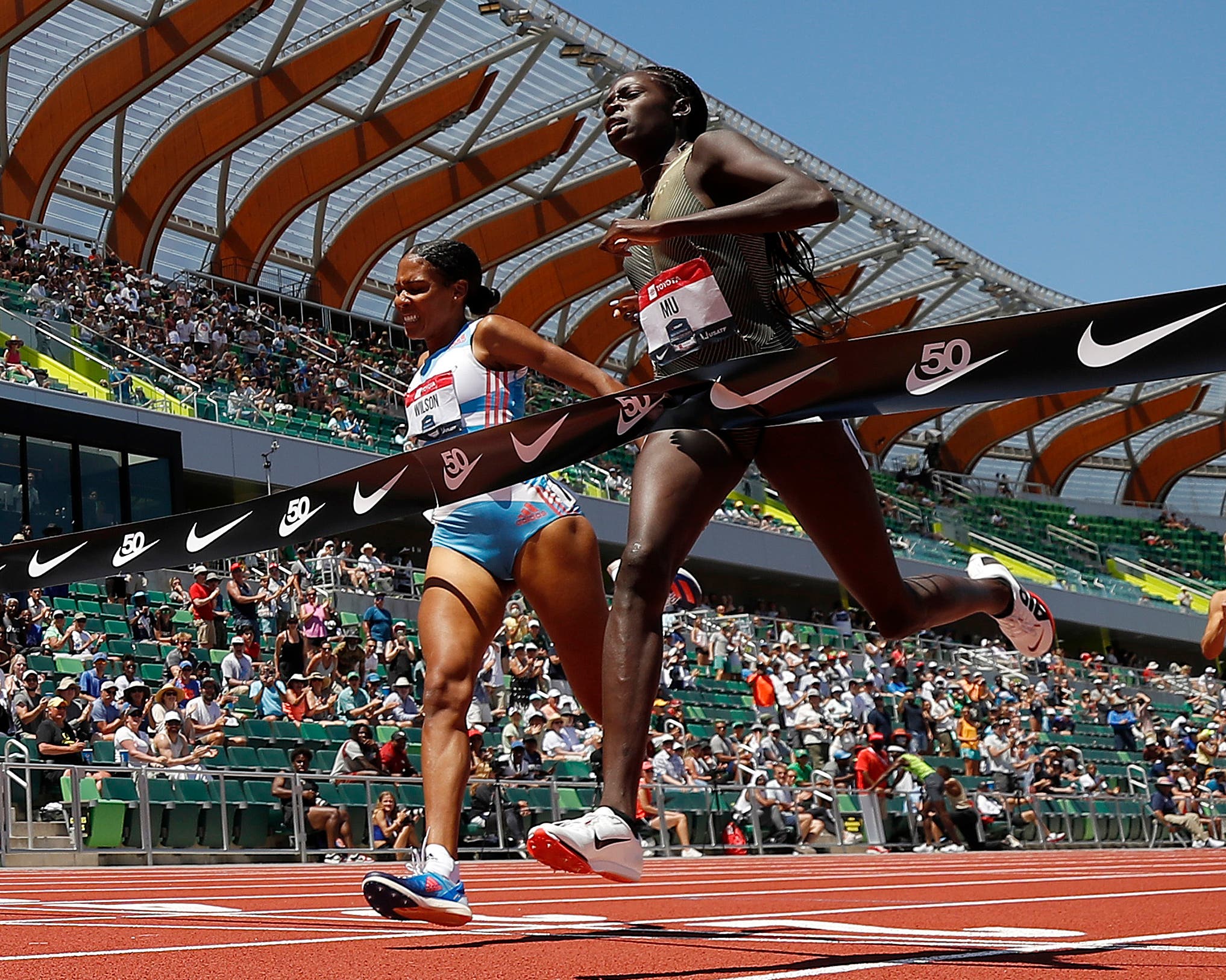 Athing Mu Edges Out Ajee' Wilson for the 800 Meter Title